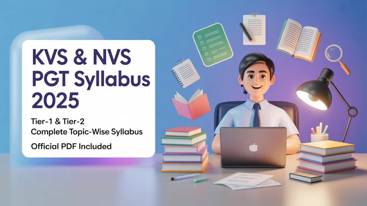 KVS & NVS PGT Syllabus 2025: Tier-1 & Tier-2 Topic-Wise Syllabus PDF
