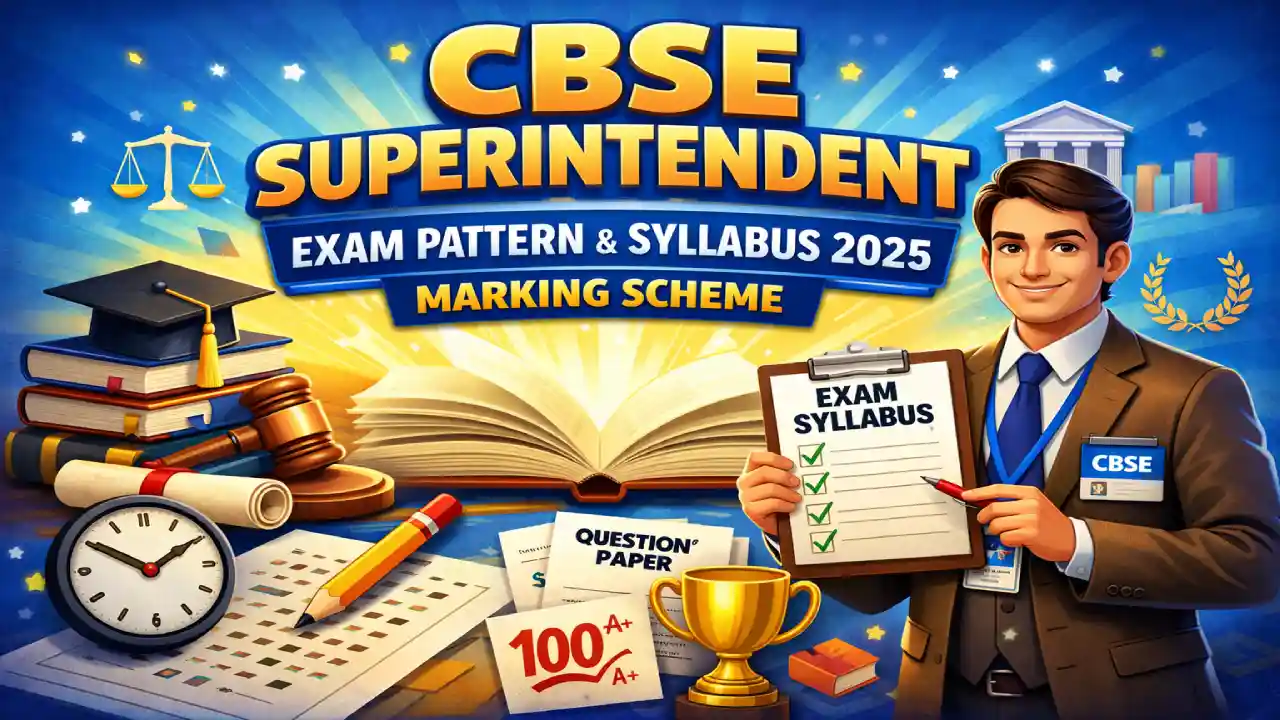 CBSE Superintendent Exam Pattern & Syllabus 2025, Marking Scheme